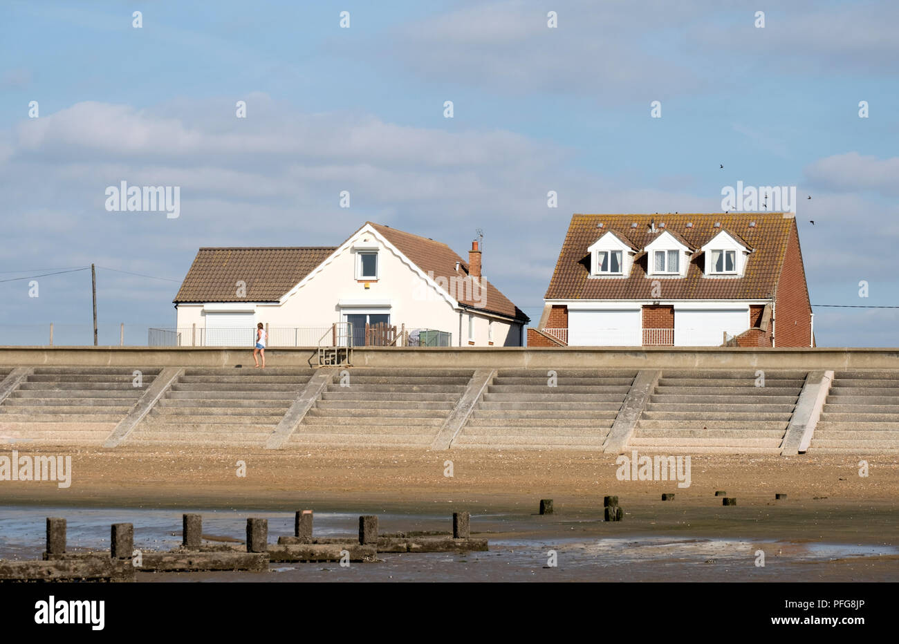 Seawall defences at Hunstanton, West Norfolk, UK Stock Photo - Alamy
