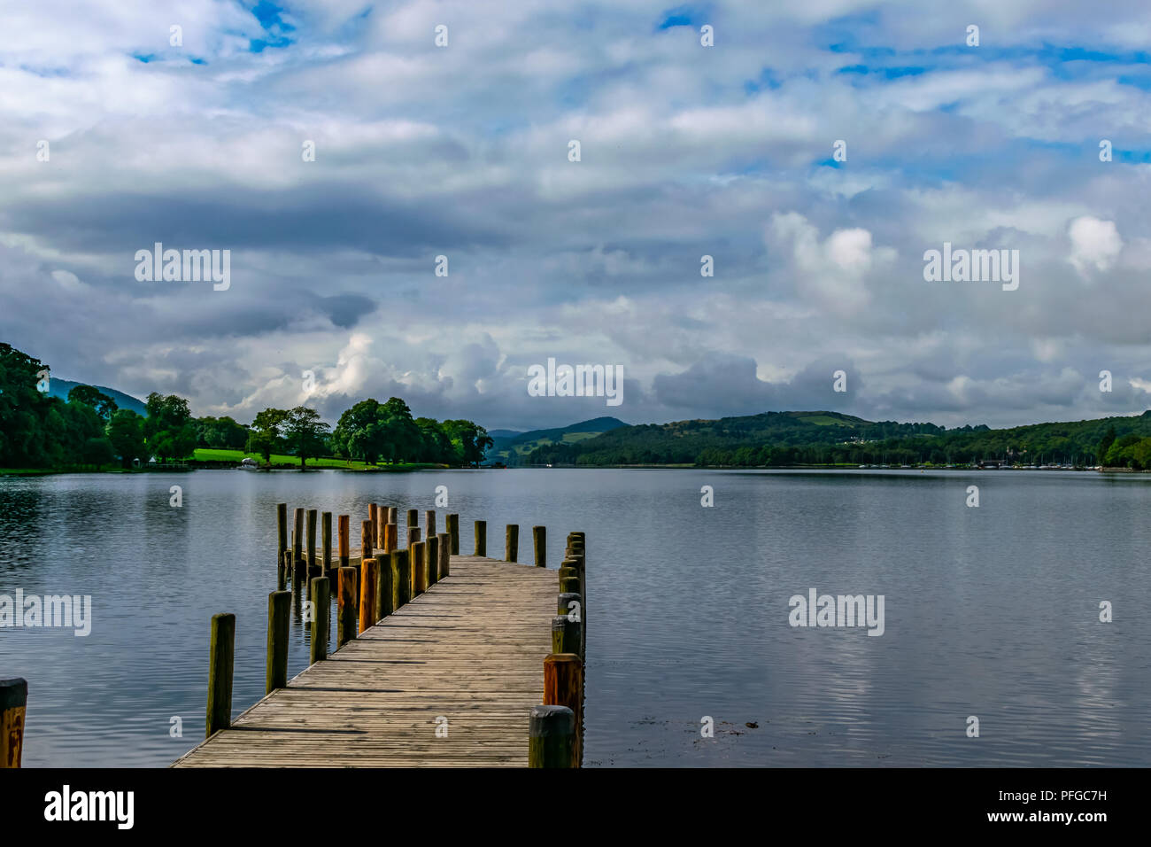 Old Jetty at Coniston water in Cumbria Stock Photo - Alamy