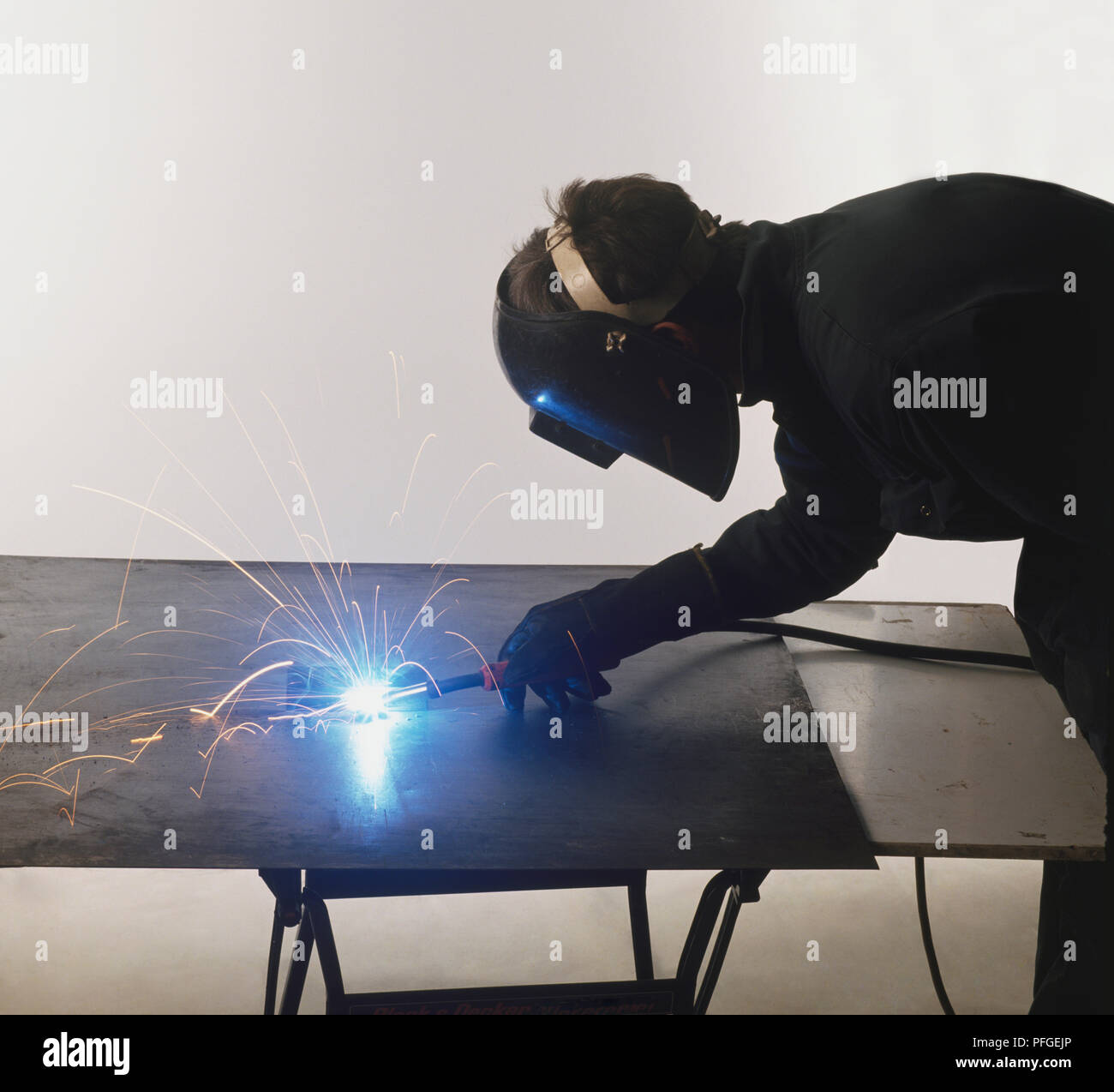 Man wearing a welding mask hi-res stock photography and images - Alamy