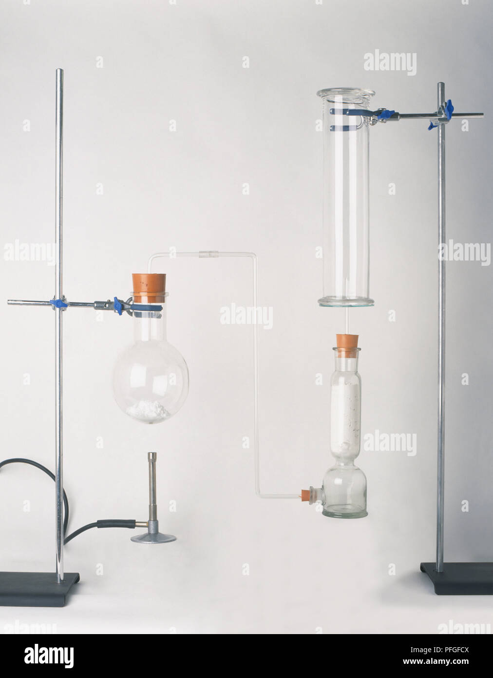 Laboratory equipment for preparing ammonia, close-up Stock Photo - Alamy