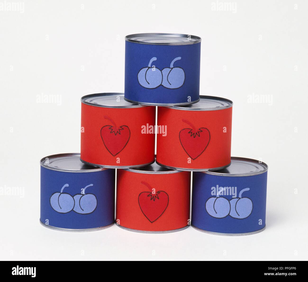 Stack of canned fruit Stock Photo - Alamy