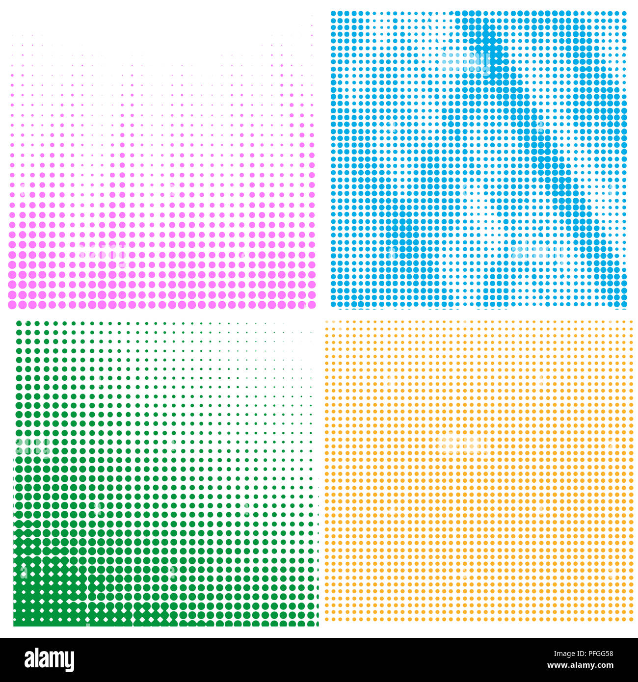 Comics Book Background. Halftone Patterns. Collection Dotted Background ...