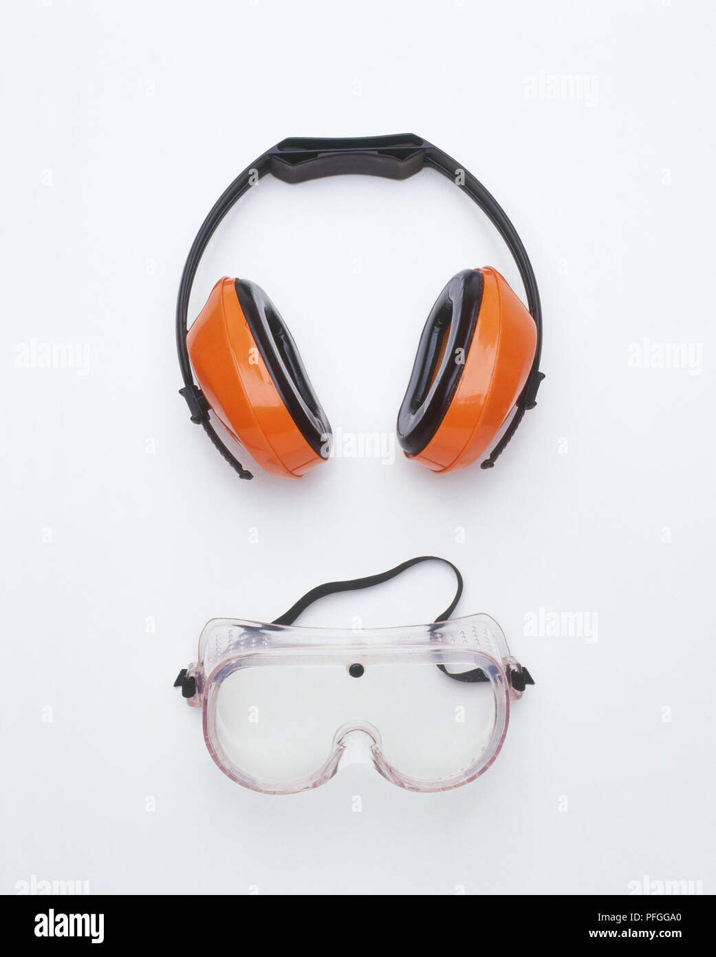 Ear defenders and safety glasses, close-up Stock Photo - Alamy