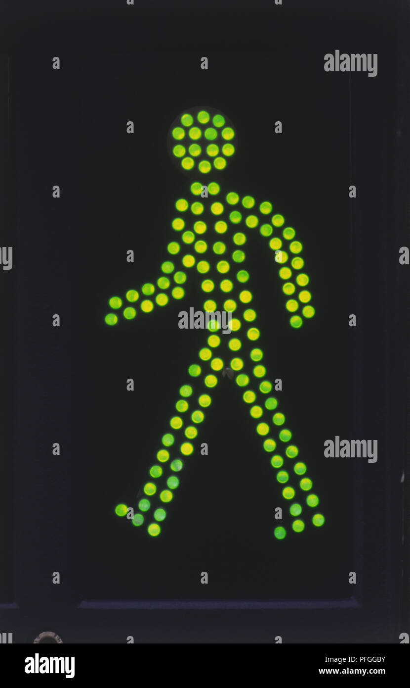 Pedestrian crossing green light Stock Photo - Alamy