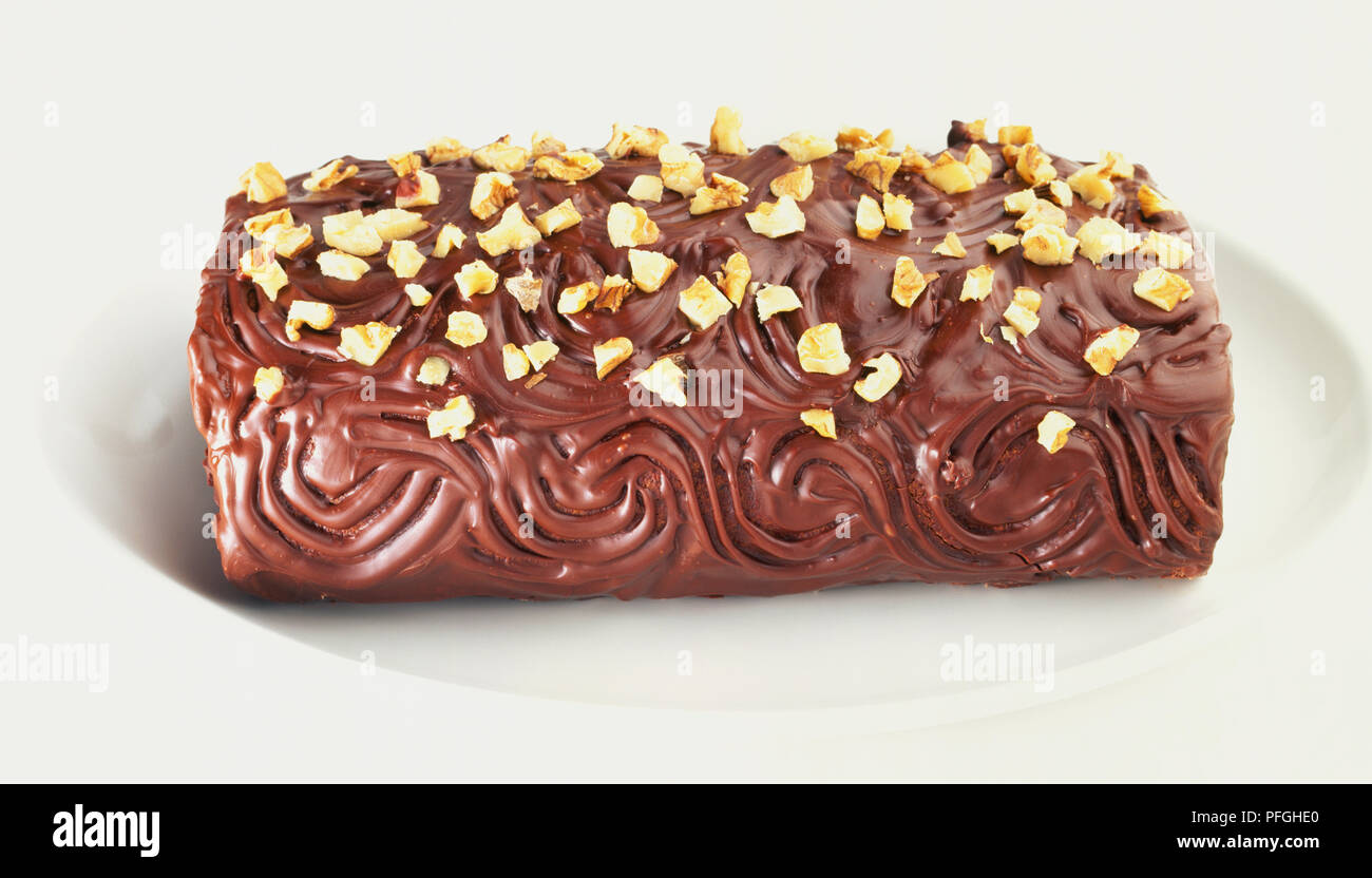 Piskota, Hungarian coffee and rum roulade, covered with plain chocolate ...