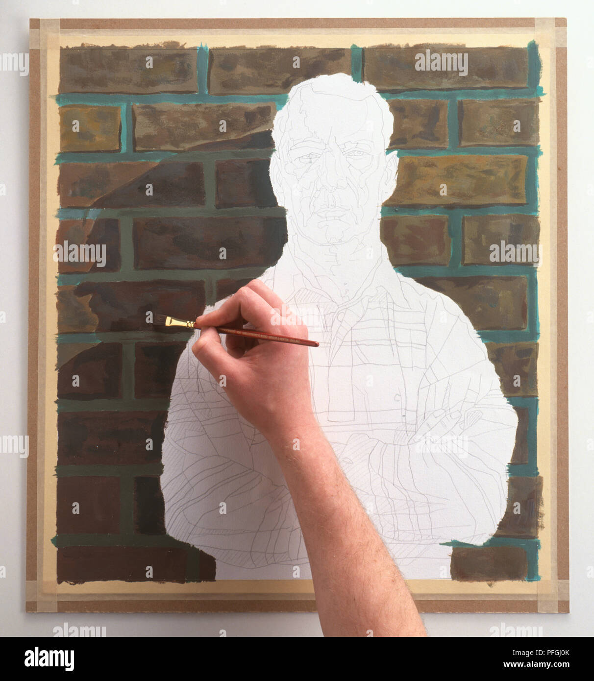 Hand filling in brick hi-res stock photography and images - Alamy