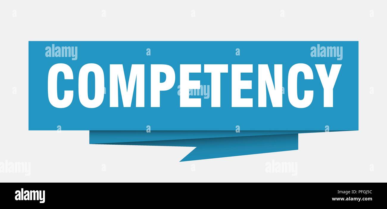 competency sign. competency paper origami speech bubble. competency tag ...