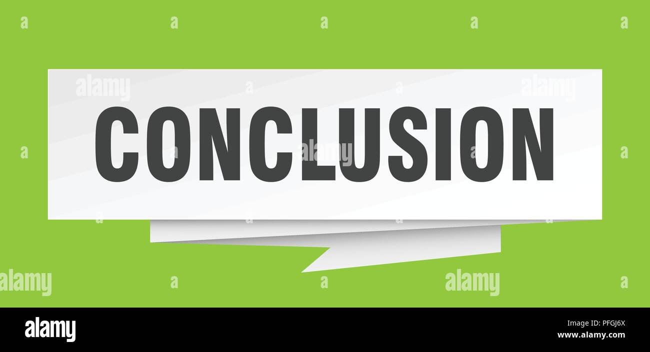 conclusion sign. conclusion paper origami speech bubble. conclusion tag ...
