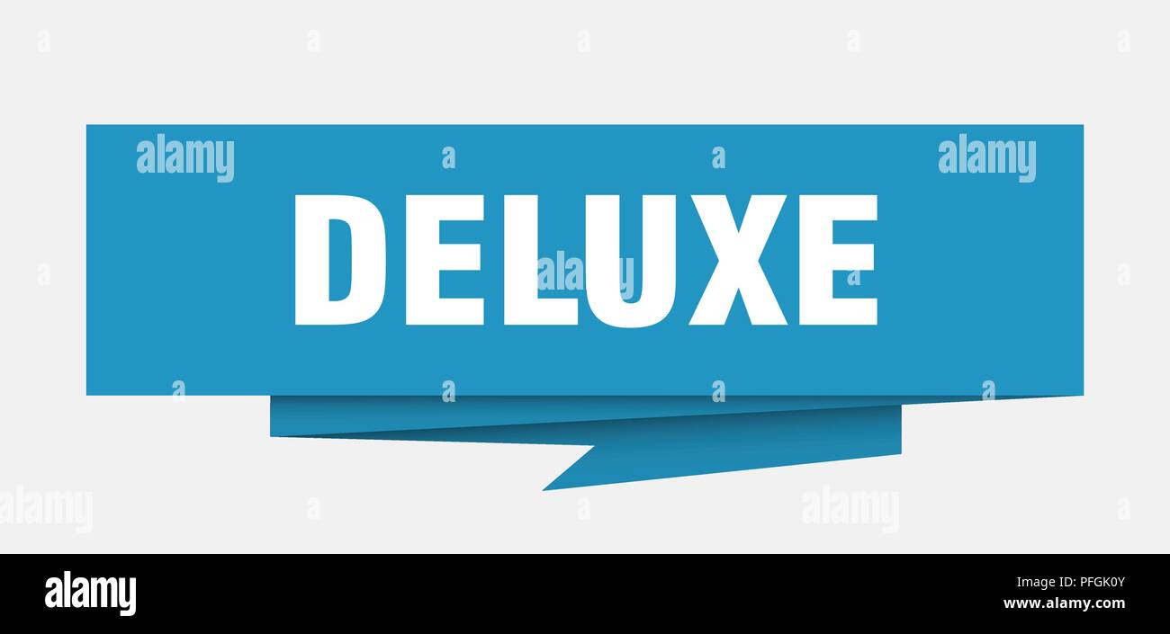 deluxe sign. deluxe paper origami speech bubble. deluxe tag. deluxe ...