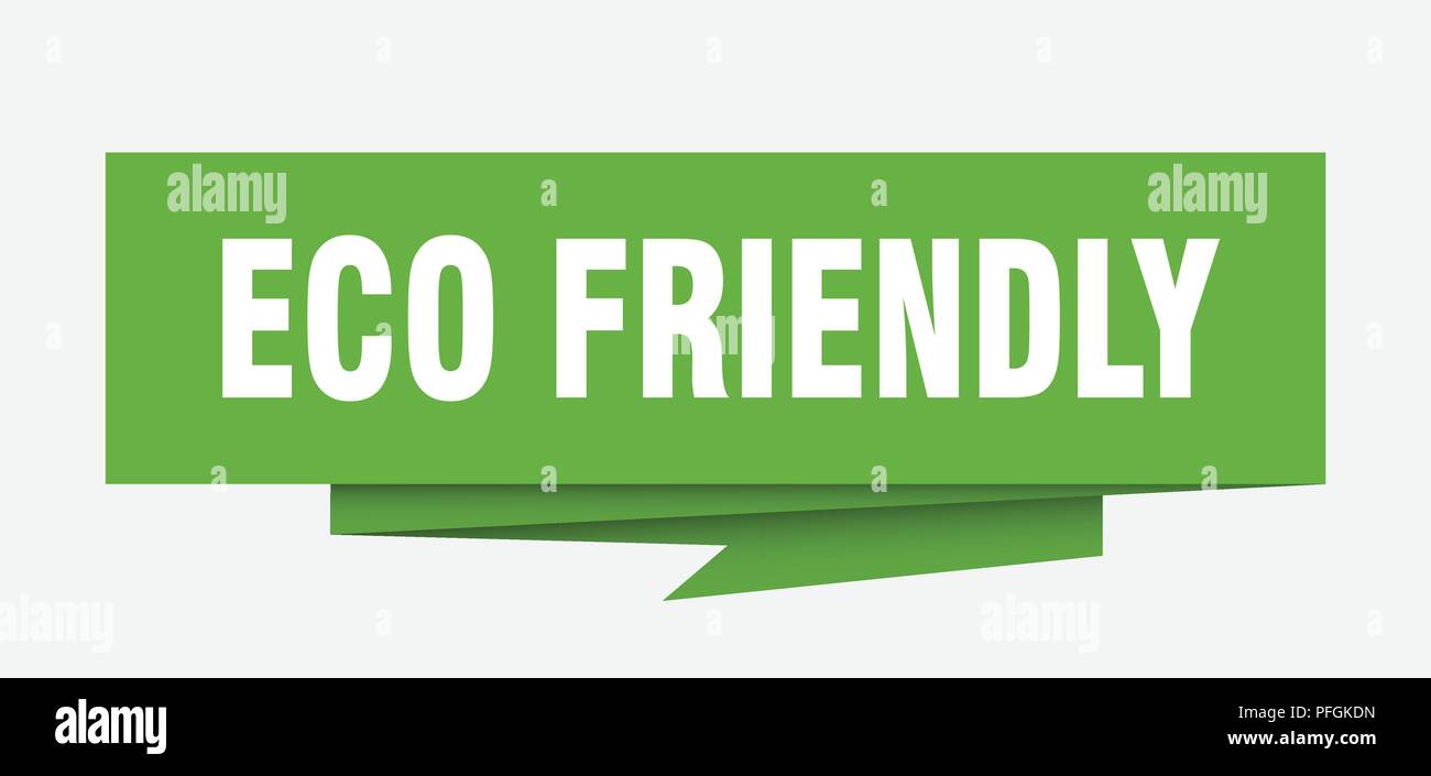 eco friendly sign. eco friendly paper origami speech bubble. eco ...