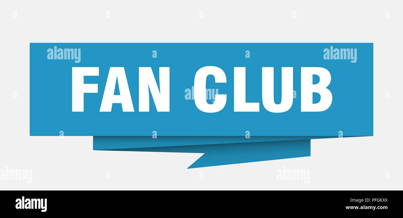 fan club sign. fan club paper origami speech bubble. fan club tag. fan ...