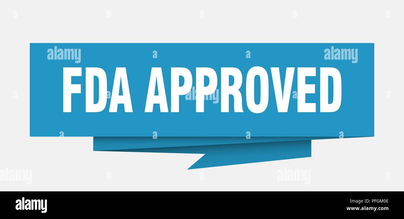 fda approved sign. fda approved paper origami speech bubble. fda ...