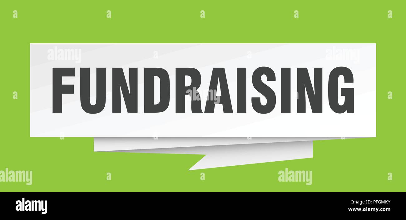 fundraising sign. fundraising paper origami speech bubble. fundraising ...