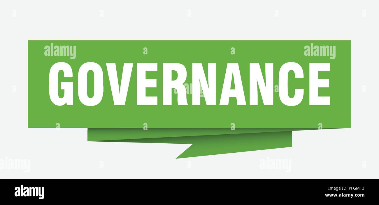 governance sign. governance paper origami speech bubble. governance tag ...