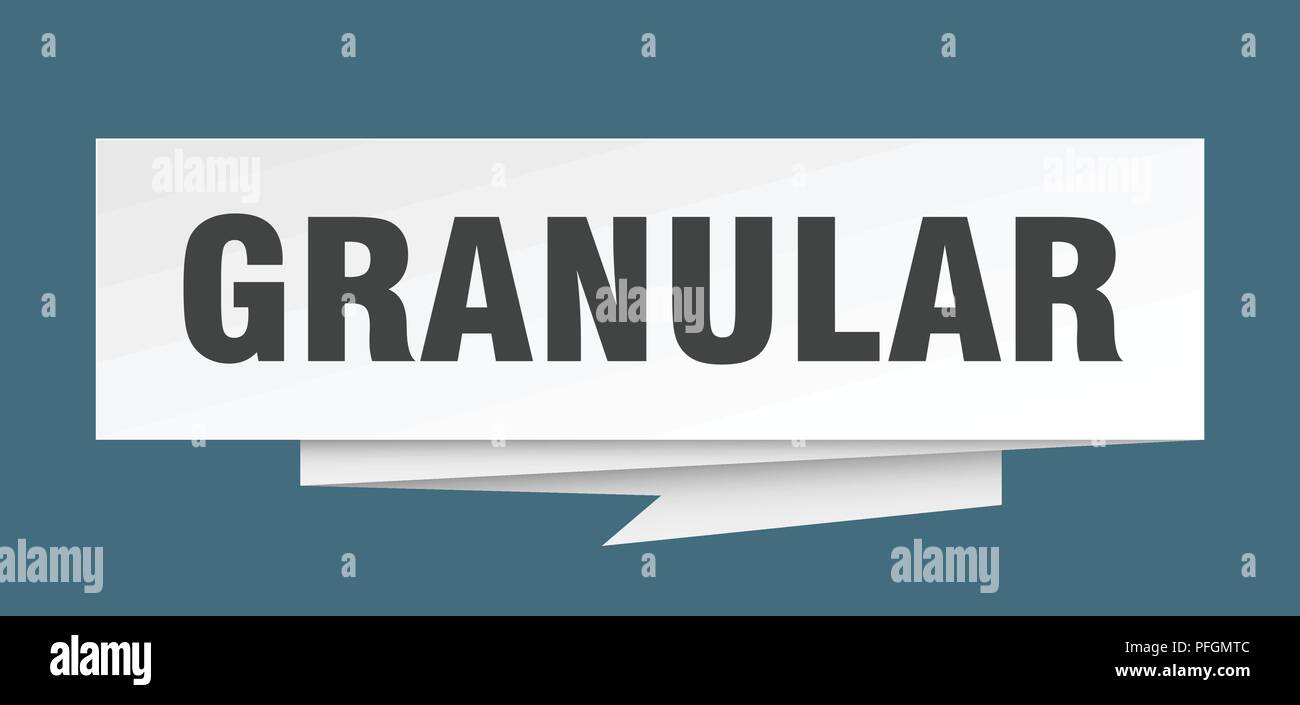 granular sign. granular paper origami speech bubble. granular tag ...