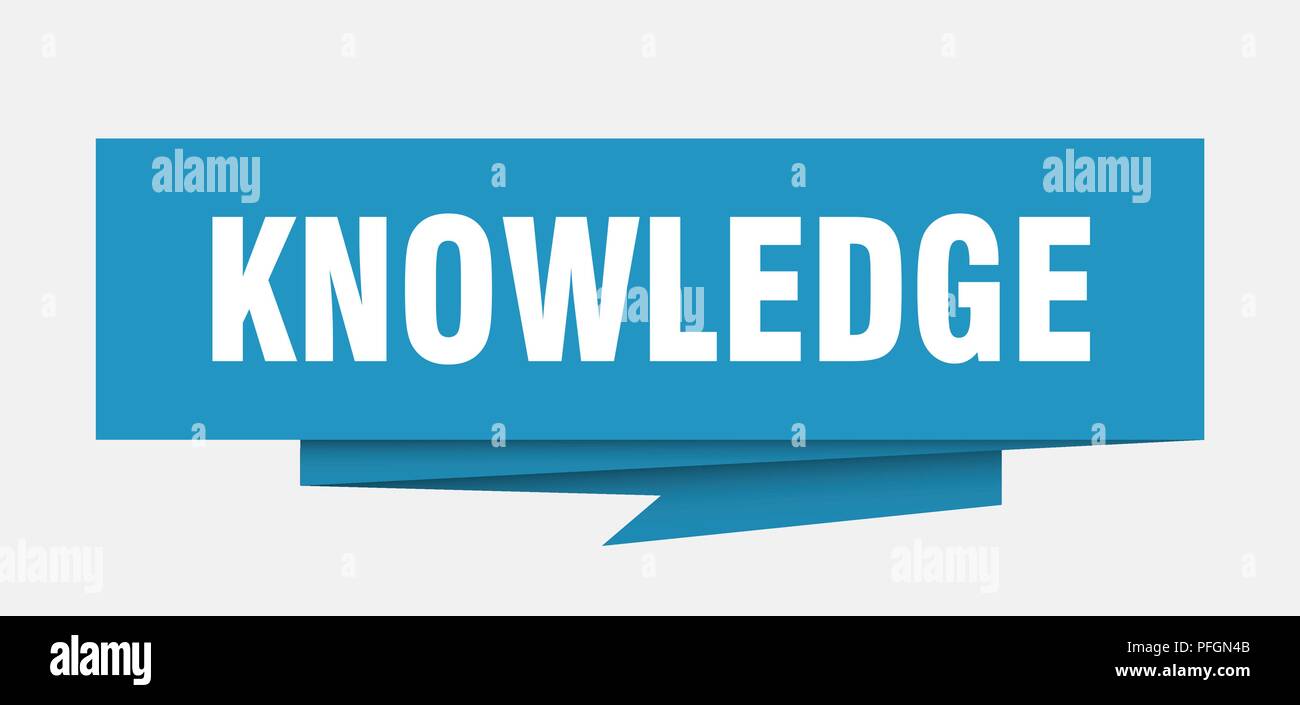 knowledge sign. knowledge paper origami speech bubble. knowledge tag ...