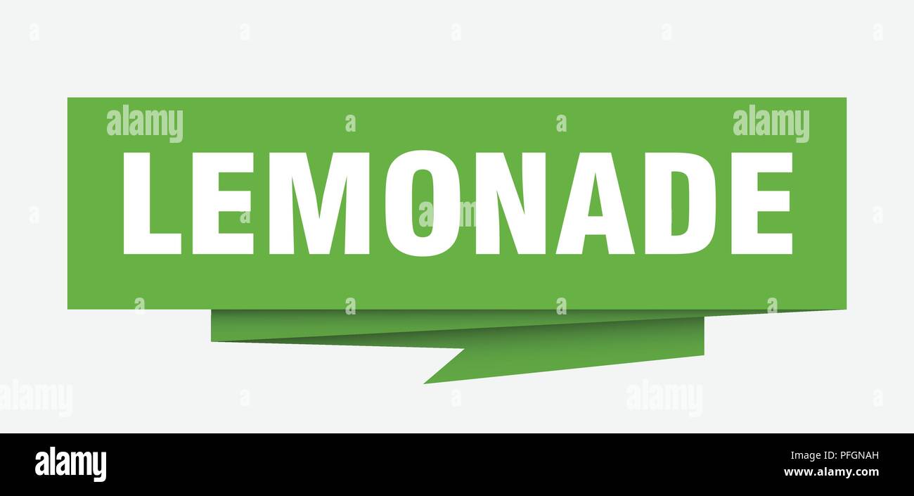 lemonade sign. lemonade paper origami speech bubble. lemonade tag ...