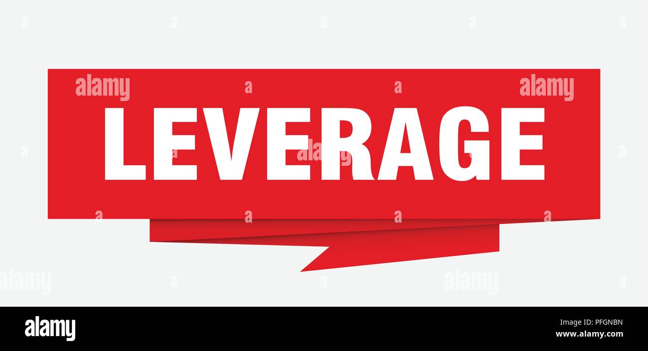leverage sign. leverage paper origami speech bubble. leverage tag ...