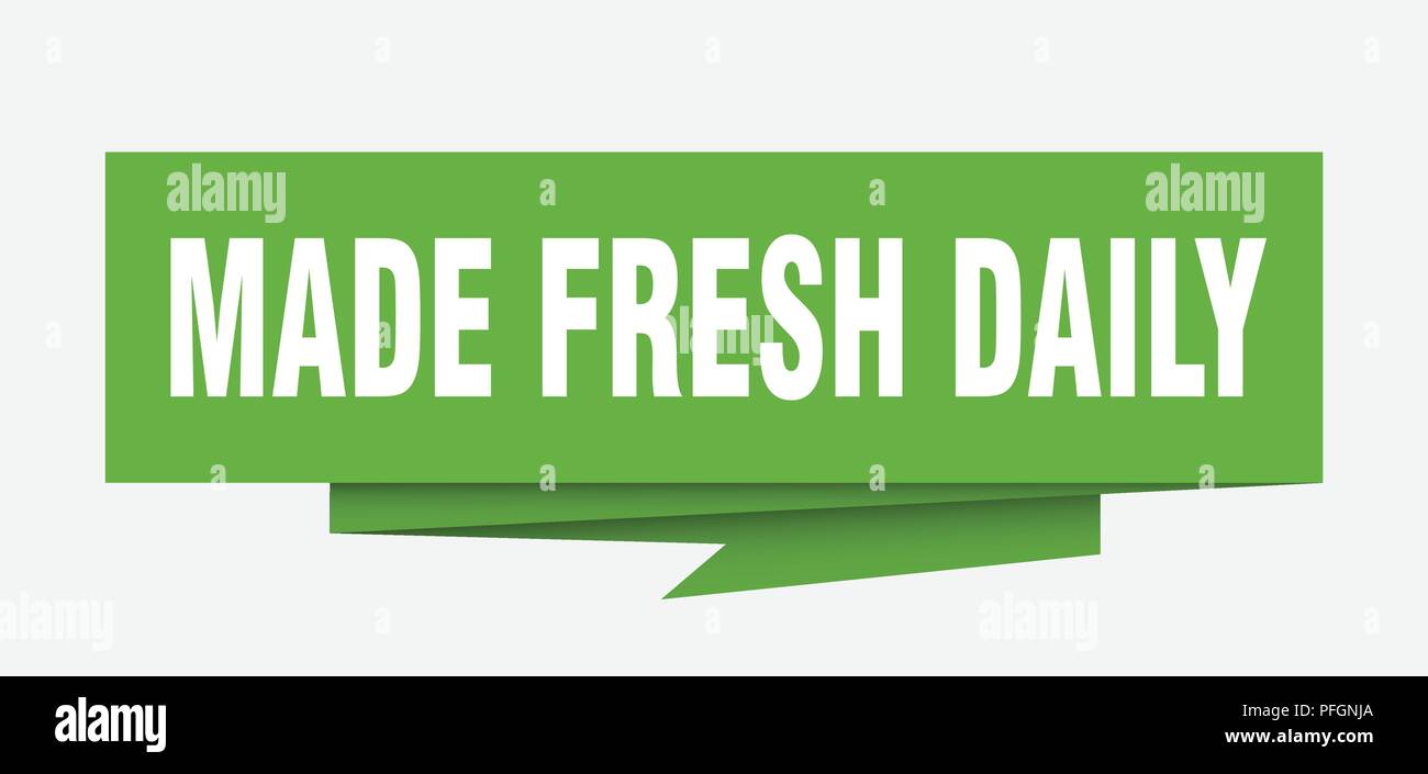 made fresh daily sign. made fresh daily paper origami speech bubble ...