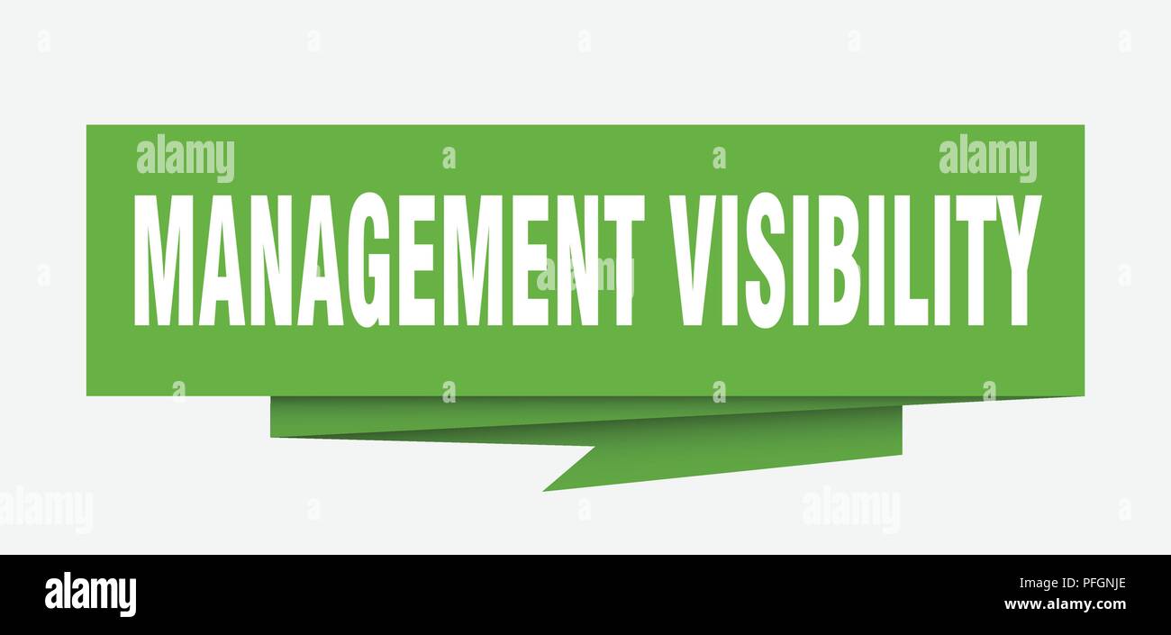 management visibility sign. management visibility paper origami speech ...