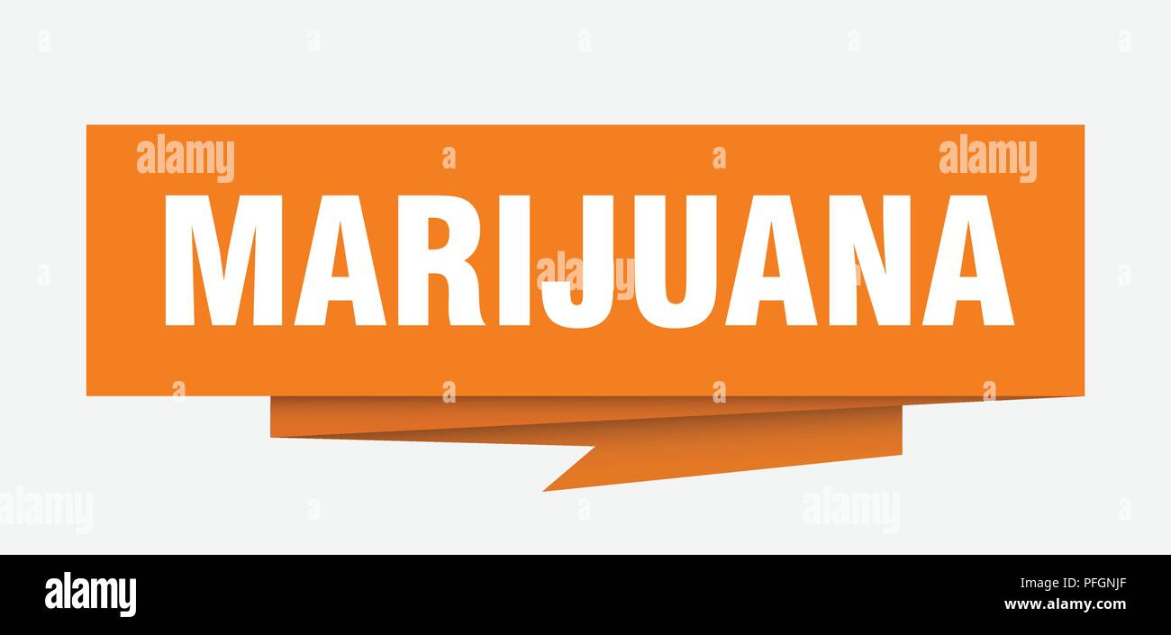marijuana sign. marijuana paper origami speech bubble. marijuana tag ...