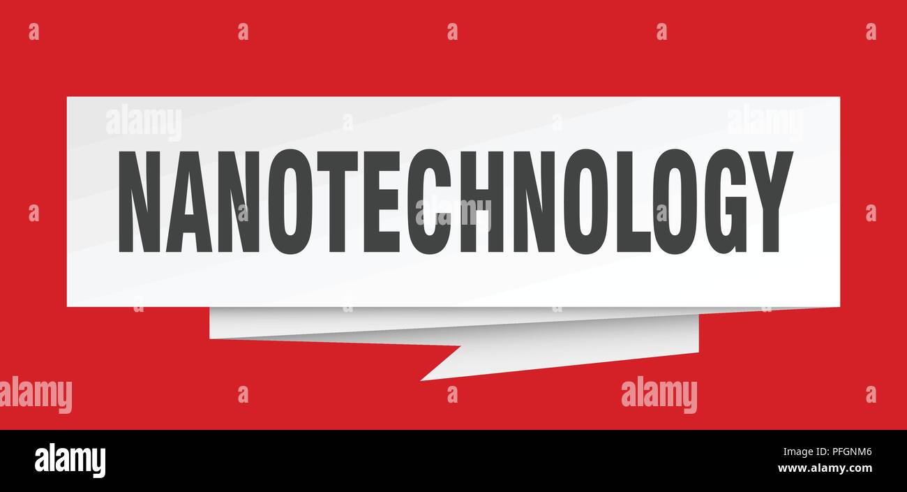 nanotechnology sign. nanotechnology paper origami speech bubble ...