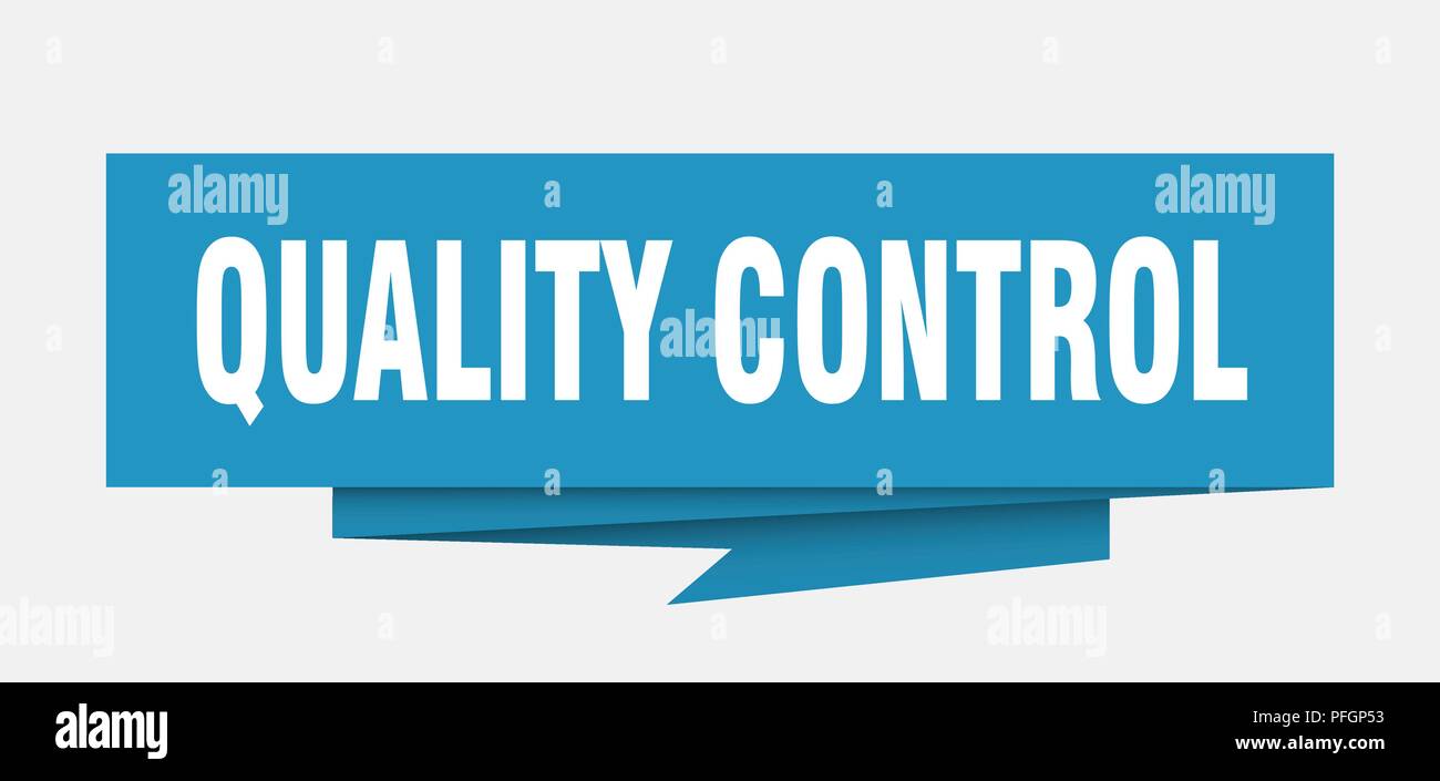 quality control sign. quality control paper origami speech bubble ...