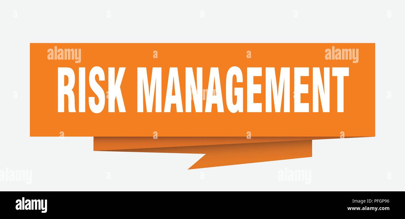 risk management sign. risk management paper origami speech bubble. risk ...