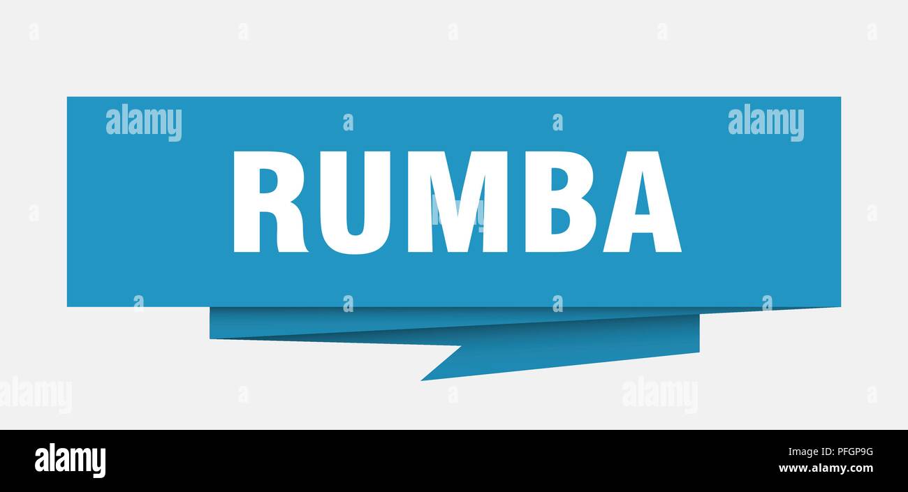 rumba sign. rumba paper origami speech bubble. rumba tag. rumba banner ...