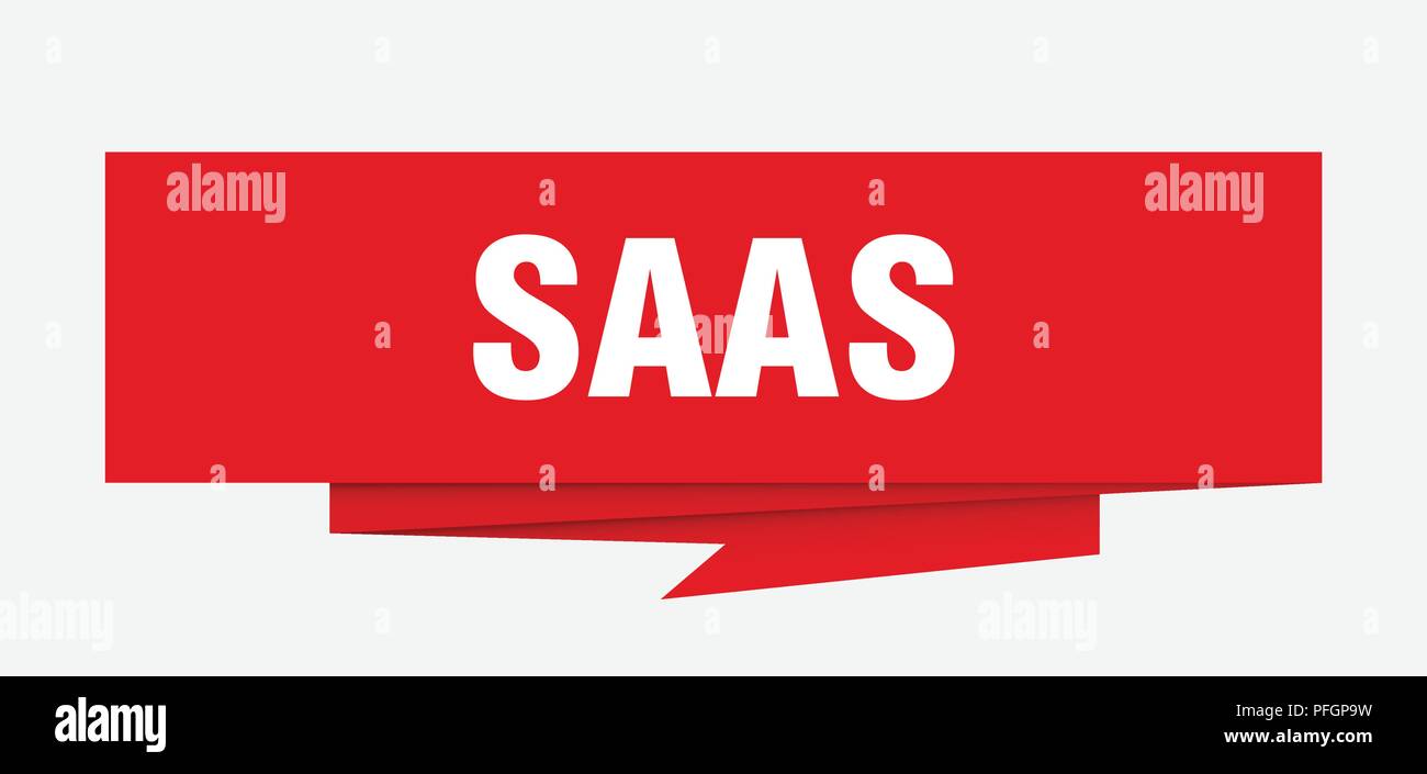 saas sign. saas paper origami speech bubble. saas tag. saas banner ...