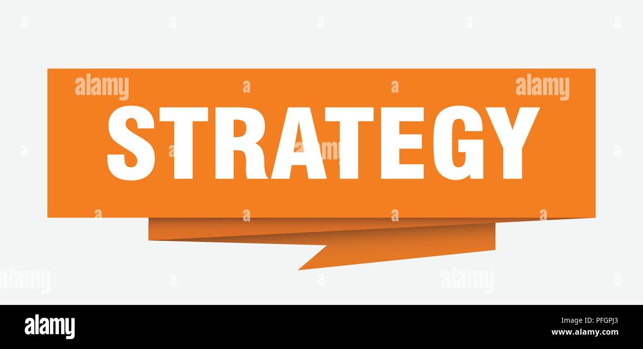 strategy sign. strategy paper origami speech bubble. strategy tag ...