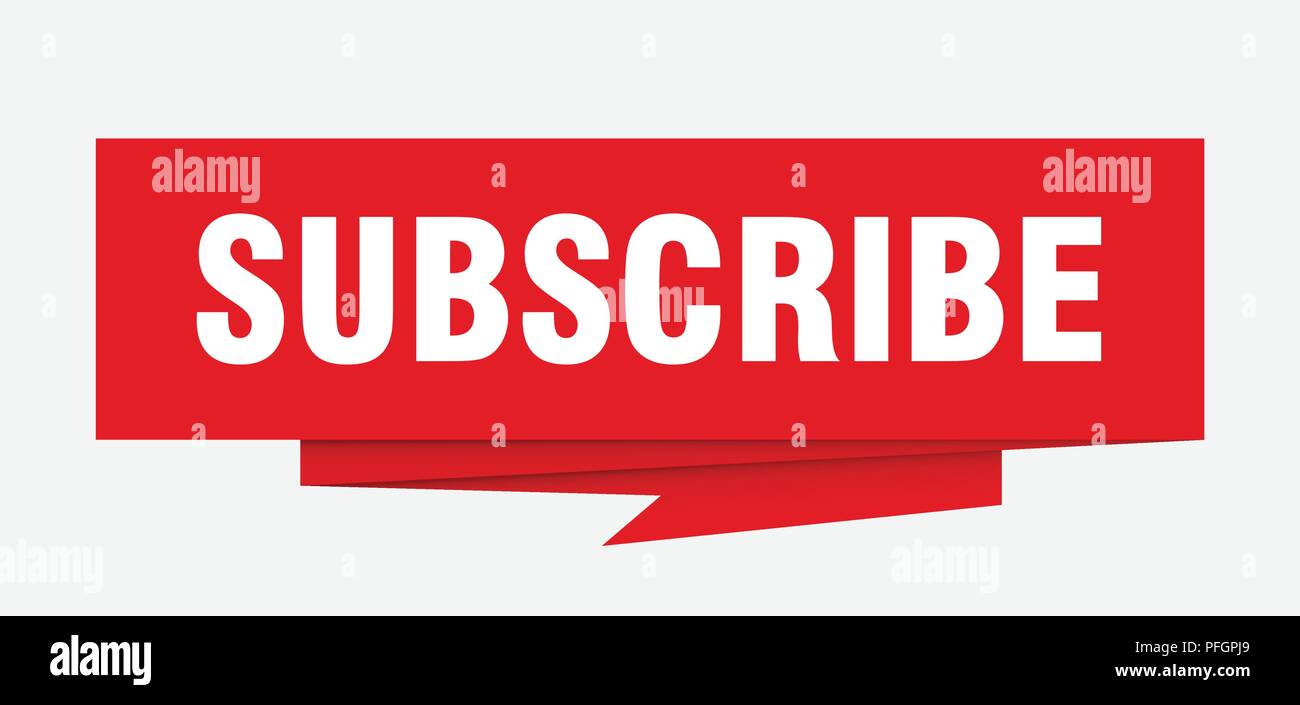 subscribe sign. subscribe paper origami speech bubble. subscribe tag ...