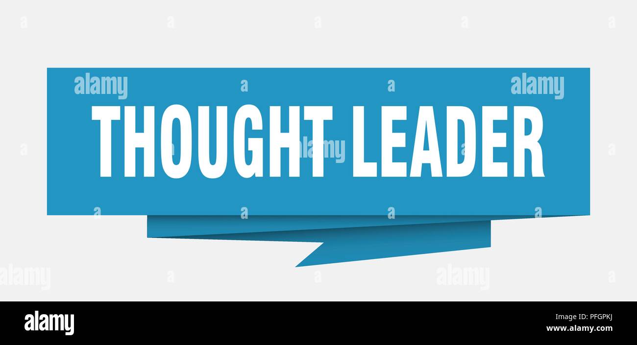 thought leader sign. thought leader paper origami speech bubble ...