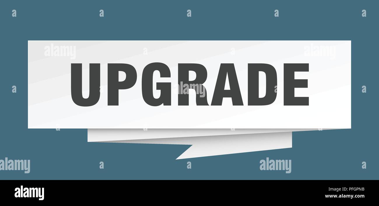upgrade sign. upgrade paper origami speech bubble. upgrade tag. upgrade ...