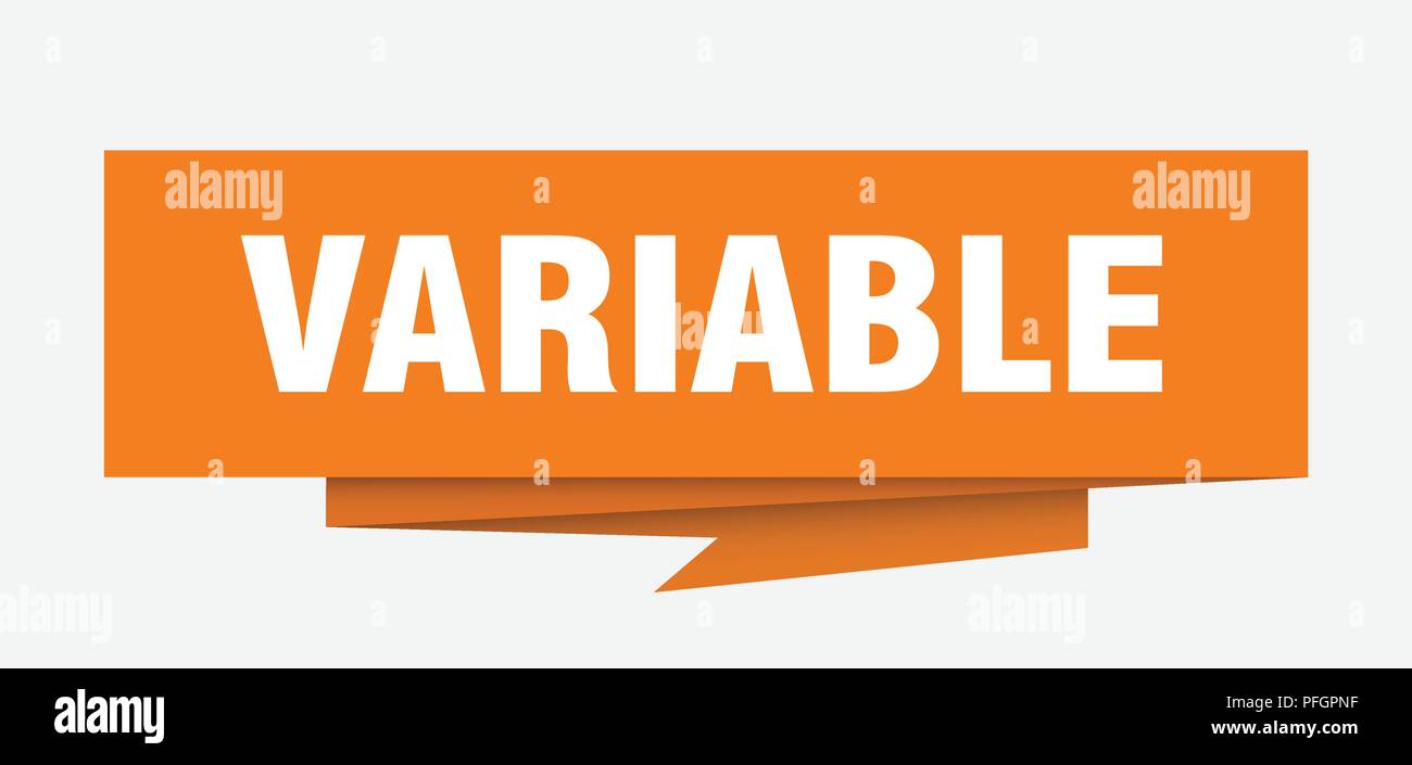 variable sign. variable paper origami speech bubble. variable tag ...
