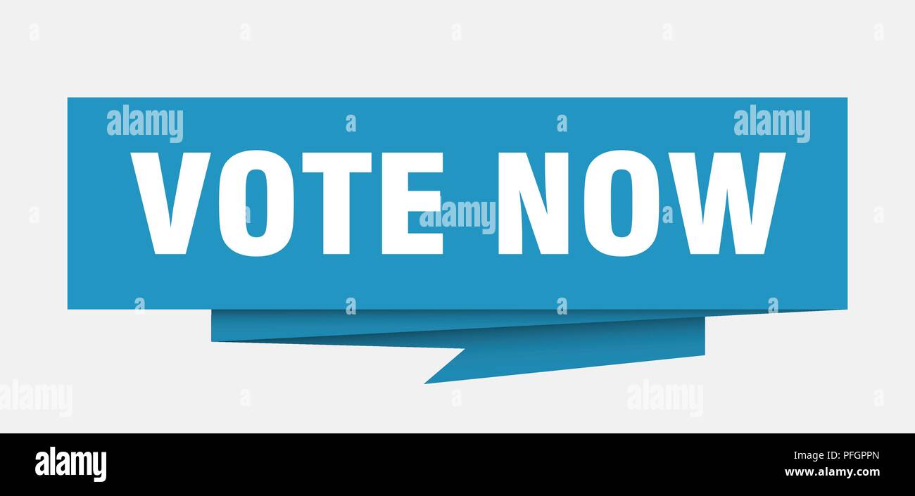 vote now sign. vote now paper origami speech bubble. vote now tag. vote ...