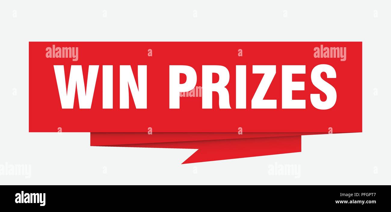 win prizes sign. win prizes paper origami speech bubble. win prizes tag ...