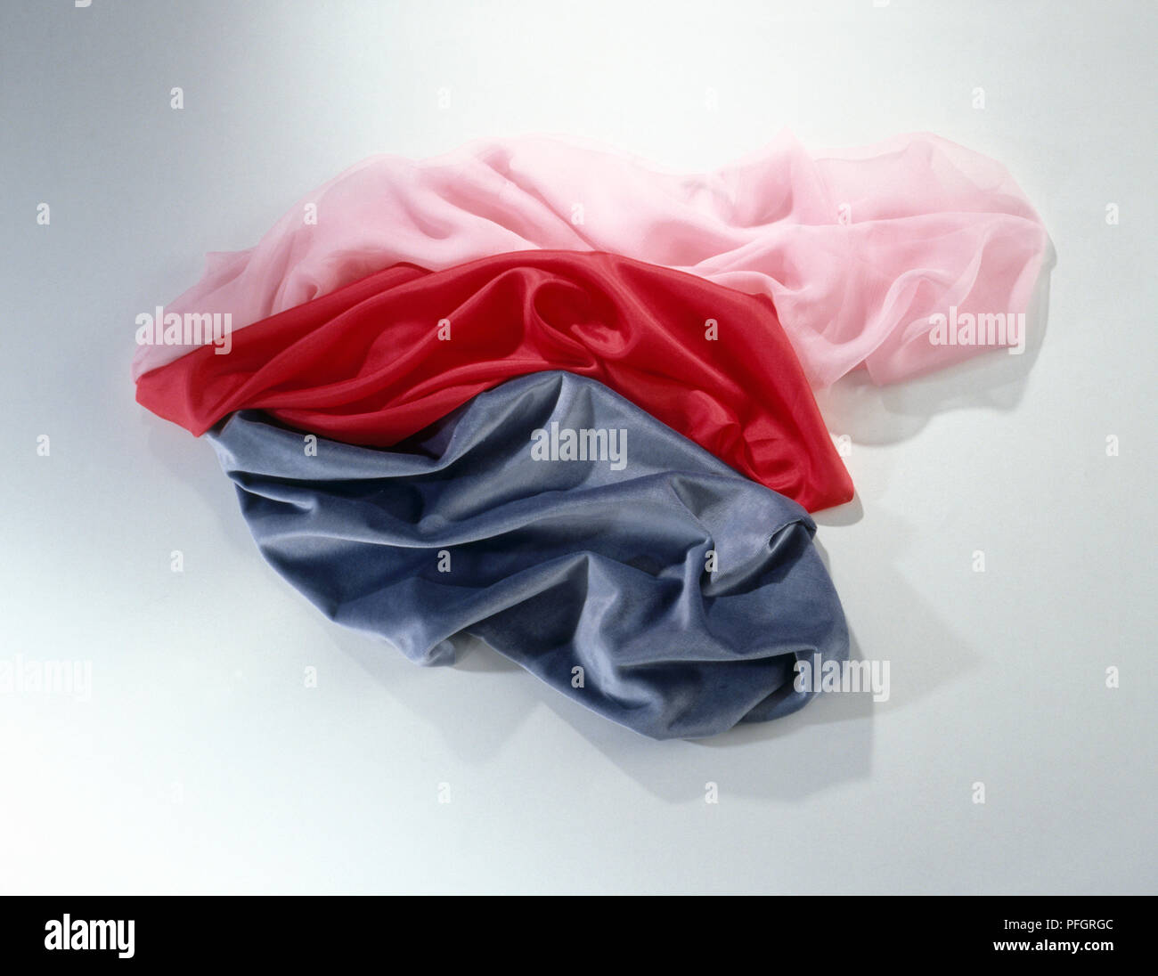 Chiffon, velvet and silk fabrics, close-up Stock Photo - Alamy