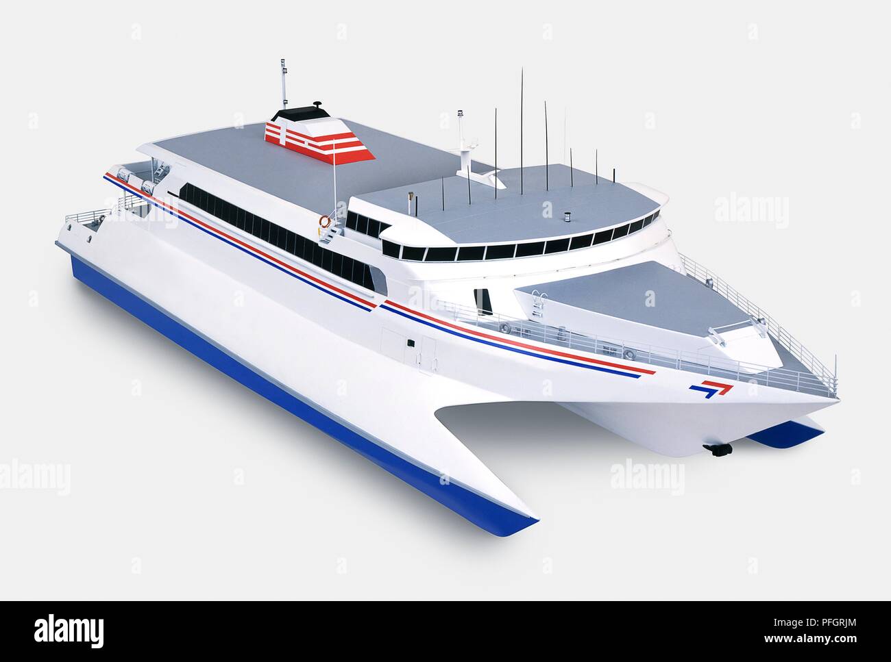 Model of catamaran ferry Stock Photo - Alamy