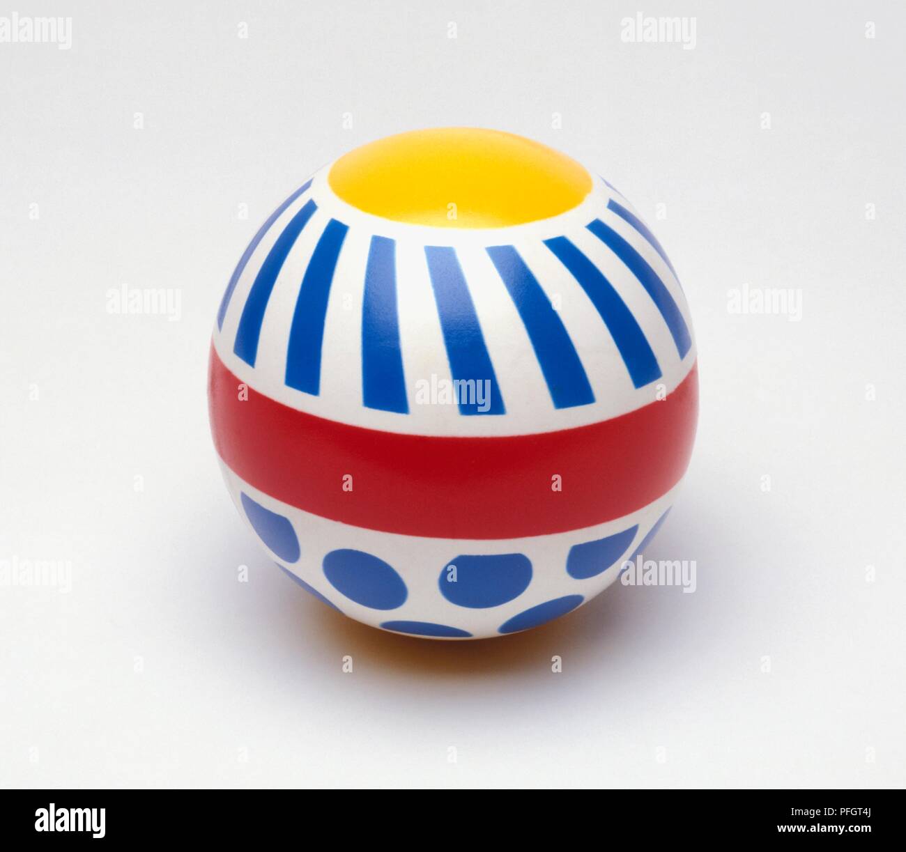 Colourful, striped and spotted ball Stock Photo - Alamy