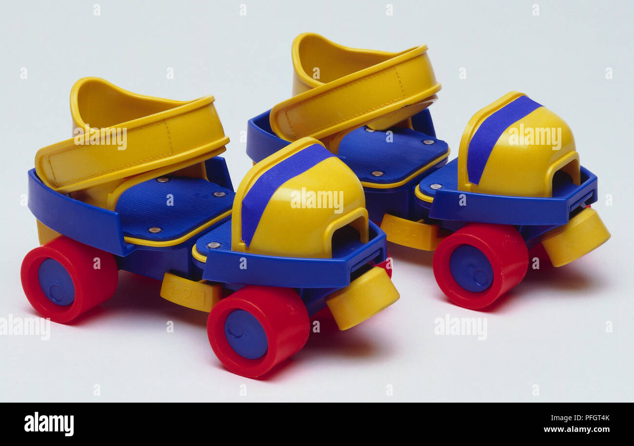 View of colourful Rollerskates Stock Photo - Alamy