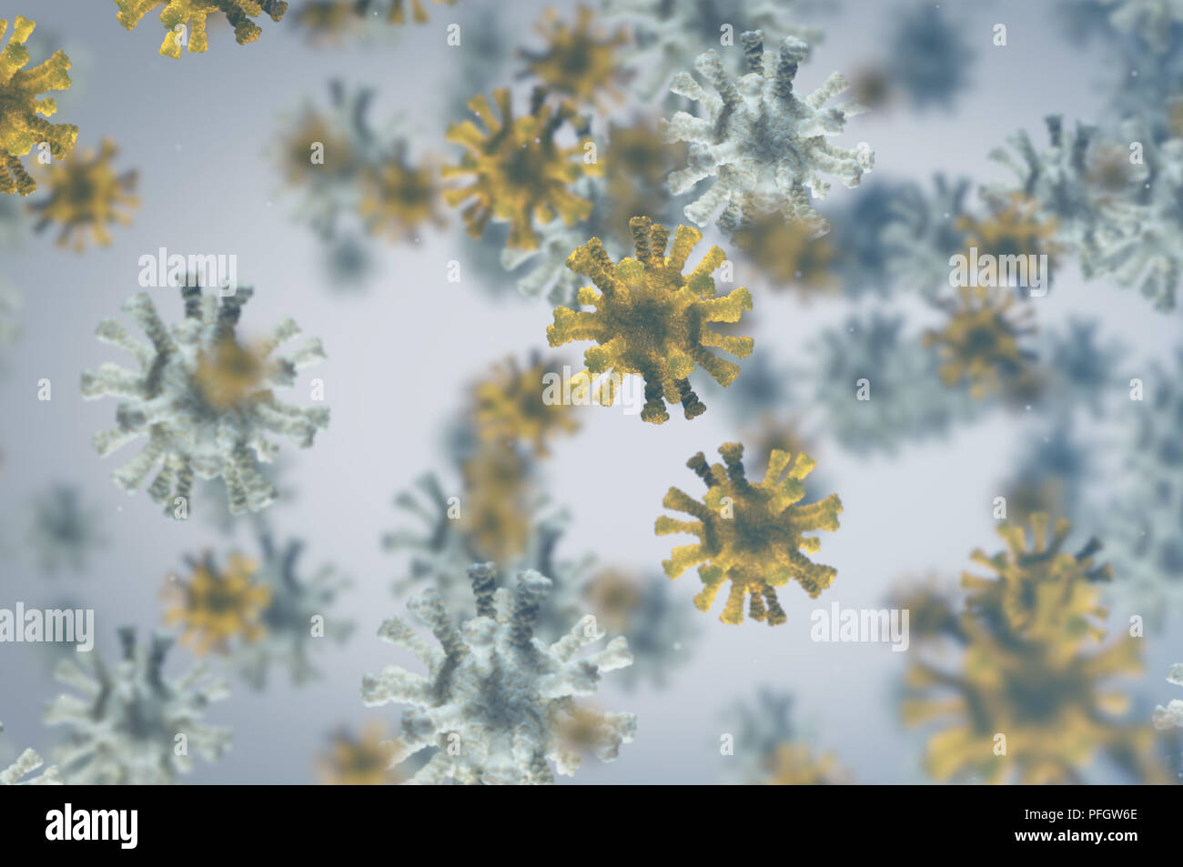 Different color viruses and bacteria. Science and medicine Stock Photo ...