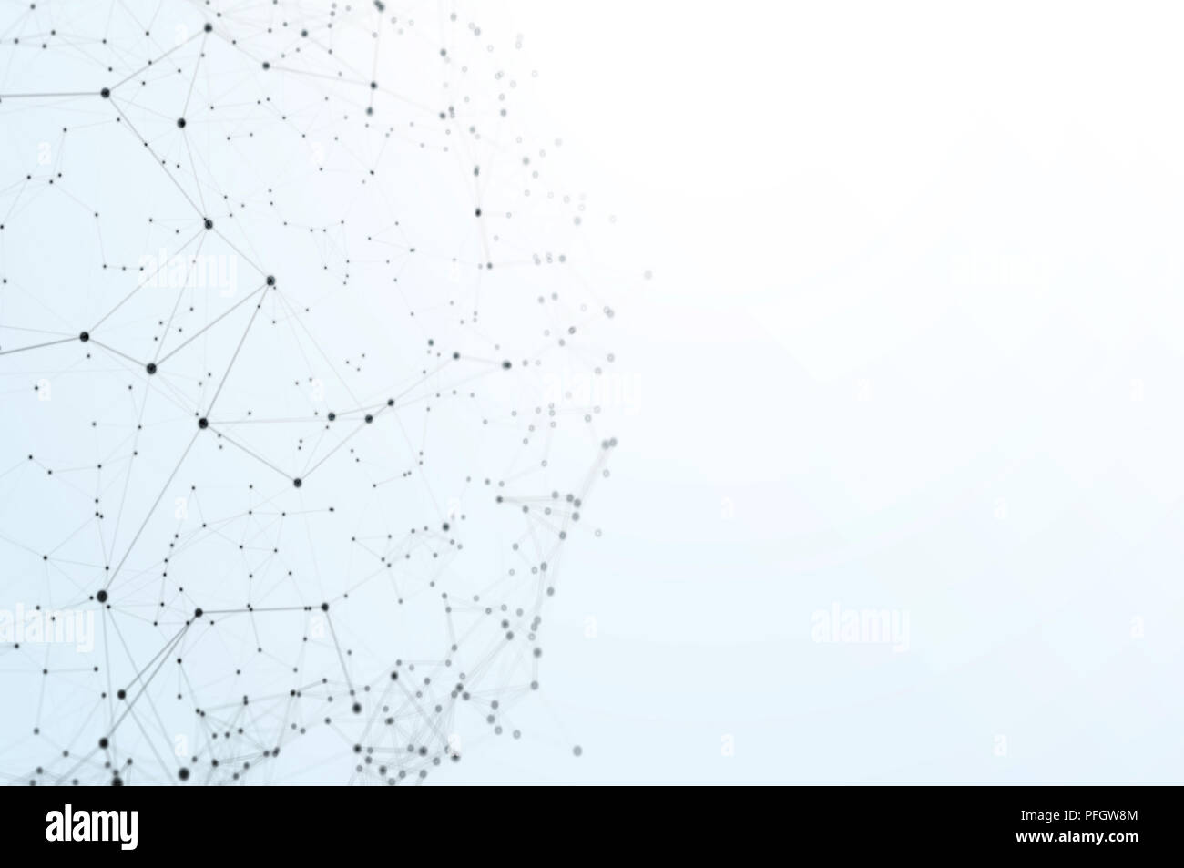 Digital network connected dots Stock Photo - Alamy