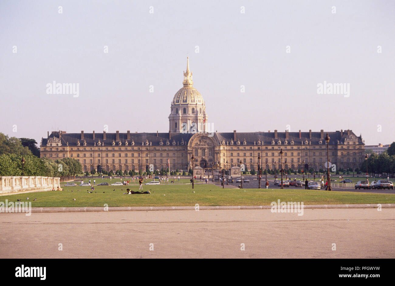 France, Paris, Hotel des Invalides facade of hospital with dome Stock ...