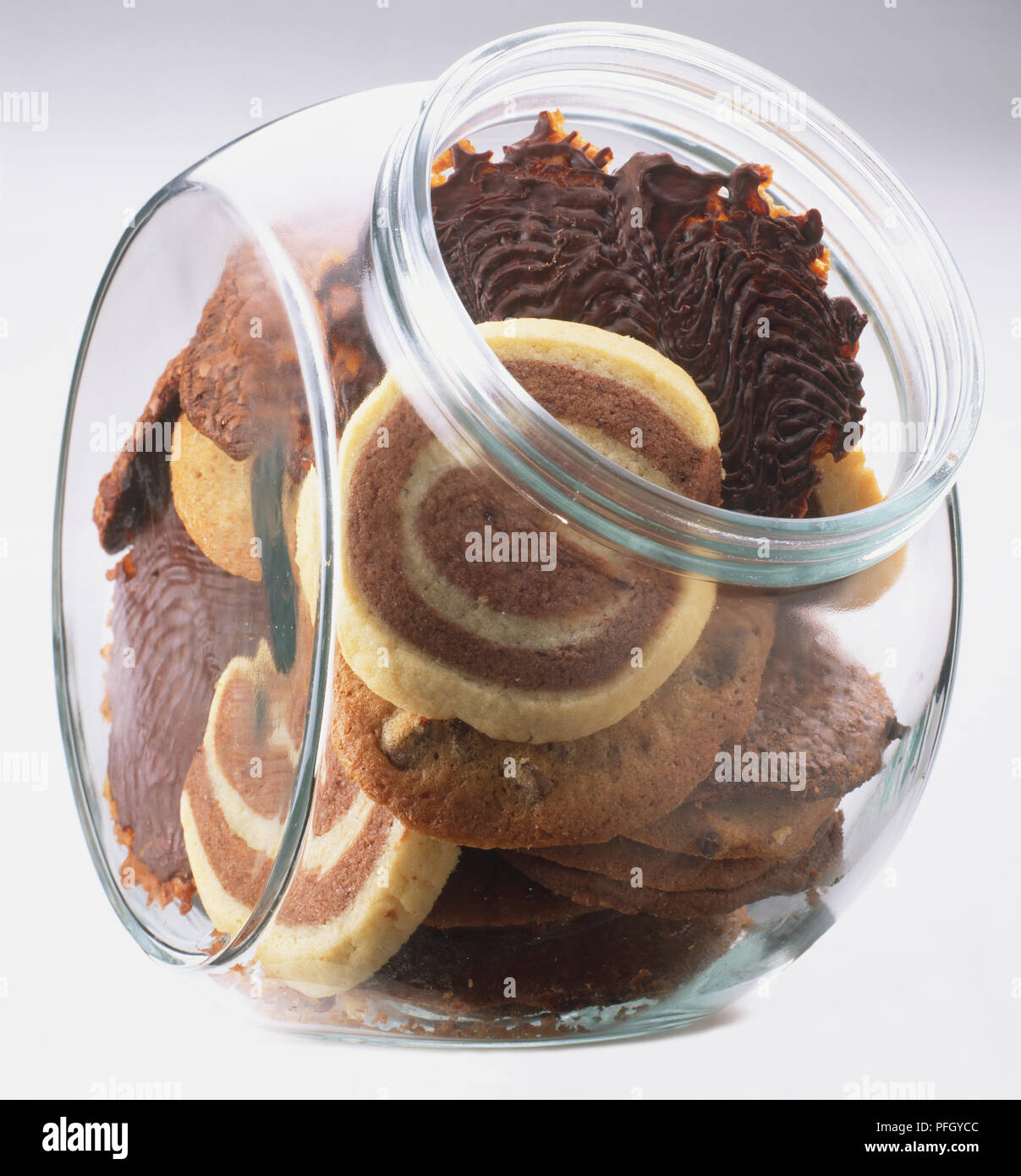 Biscuits in a glass jar Stock Photo - Alamy