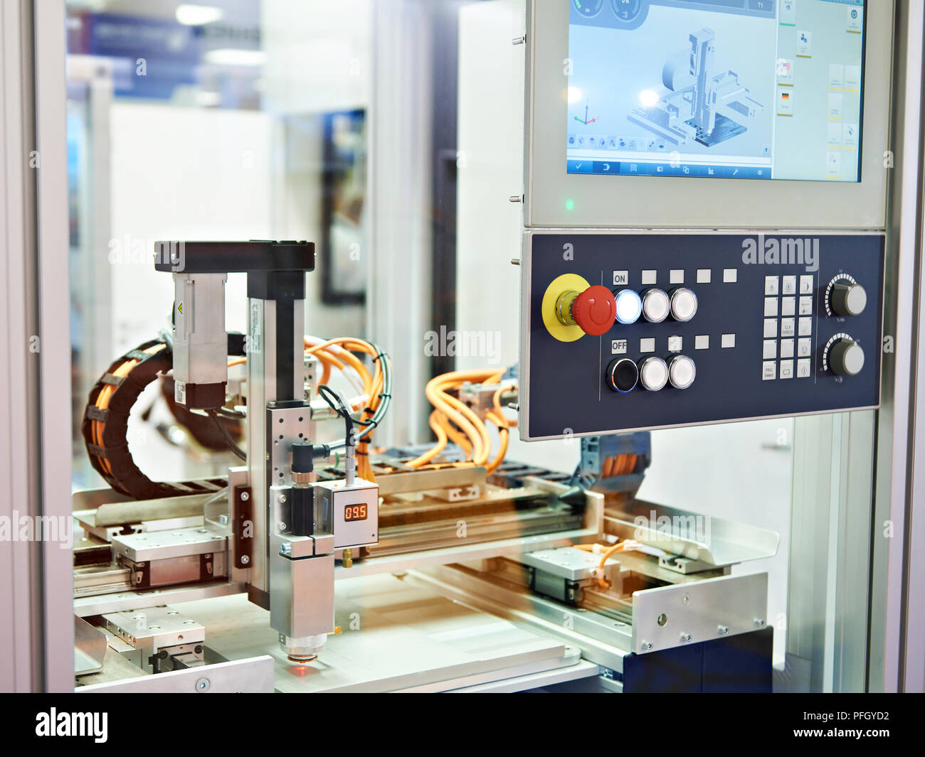 CNC machine for high-speed laser cutting of metal Stock Photo - Alamy