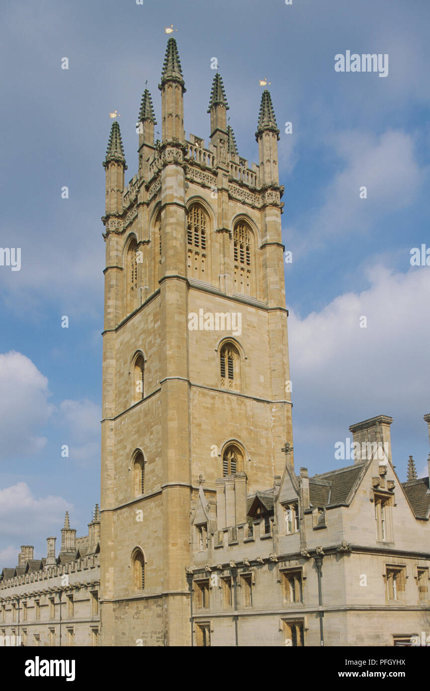 Great Britain, Oxford, England, Magdalene College, 15th century bell ...