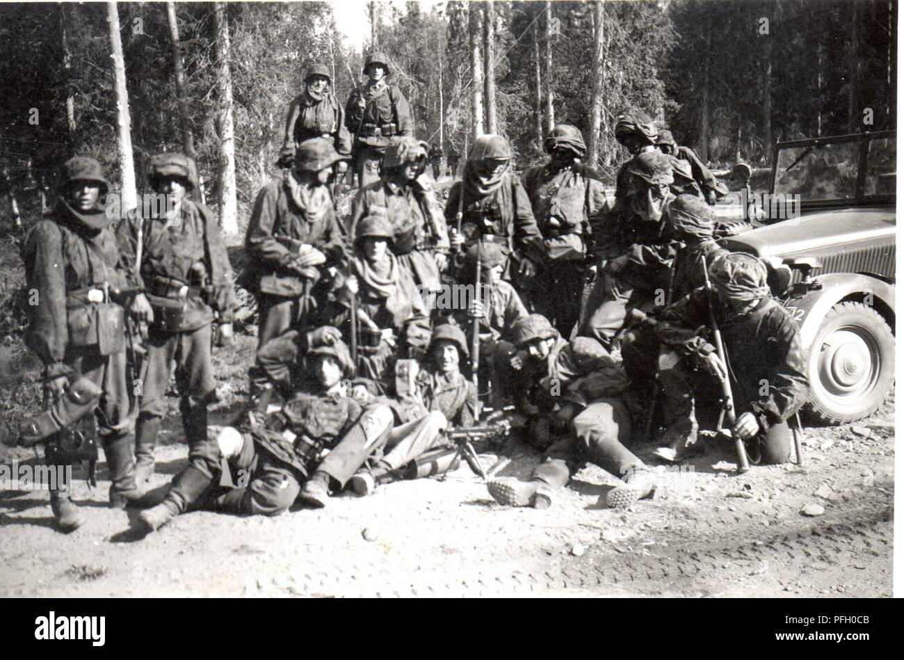 Waffen ss in camouflage from the 6th ss mountain div hi-res stock ...