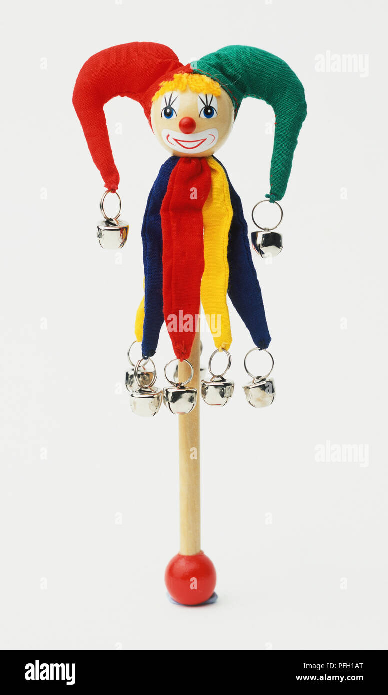 Jester wand with attached bells Stock Photo - Alamy