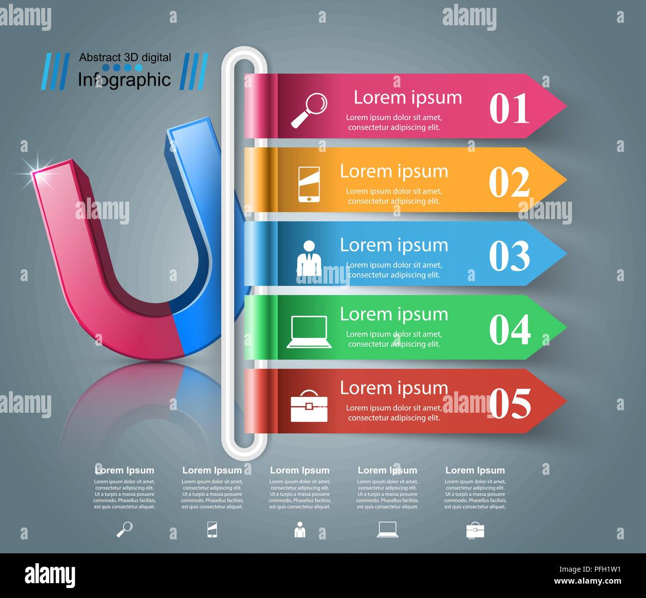 Magnet realistic icon. Business infographic Stock Vector Image & Art ...